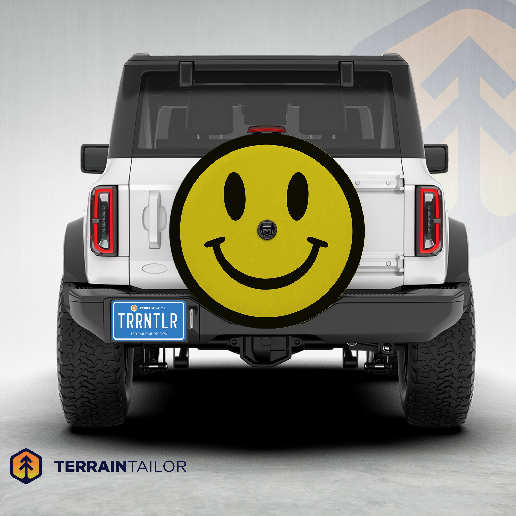Retro Yellow Smiley Face Tire Cover Fits Jeeps, Broncos, Suvs, Campers ...