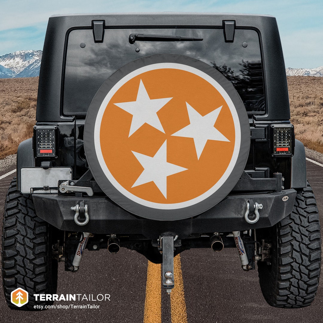 Orange Tennessee Tristar Flag Spare Tire Cover Fits Jeeps, Broncos ...