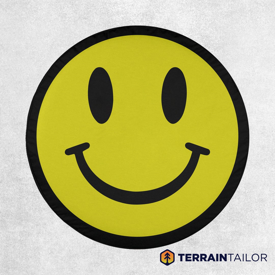 Retro Yellow Smiley Face Tire Cover Fits Jeeps, Broncos, Suvs, Campers ...