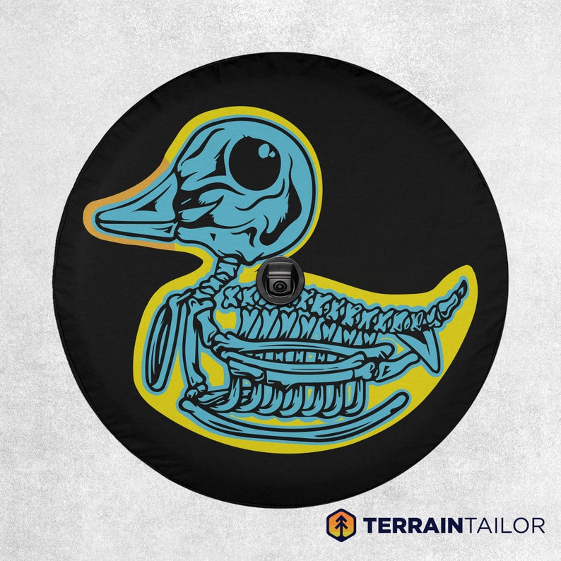 X-ray Vision Rubber Duck Skeleton Tire Cover Fits Jeeps, Broncos, Suvs ...