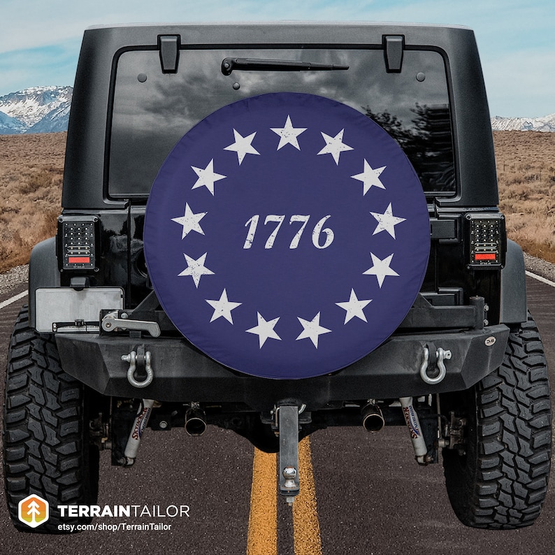 Betsy Ross 1776 Flag Spare Tire Cover Fits Jeeps, Broncos, Suvs ...