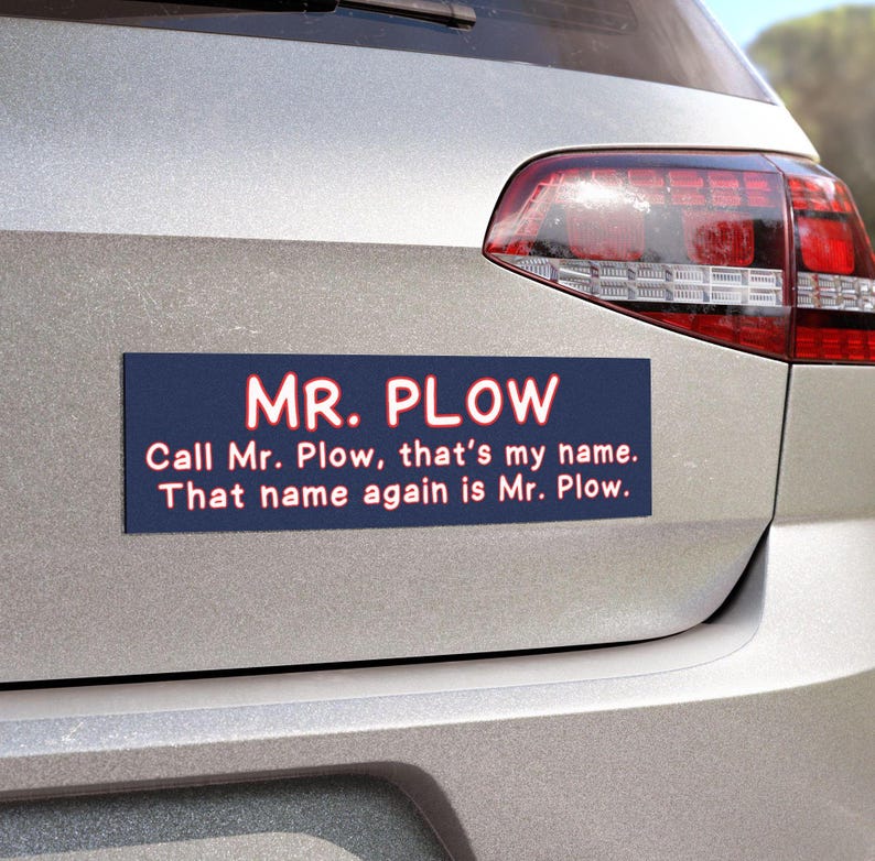 Car Magnet, Mr Plow Commercial Jingle Inspired by the Simpson's Funny ...