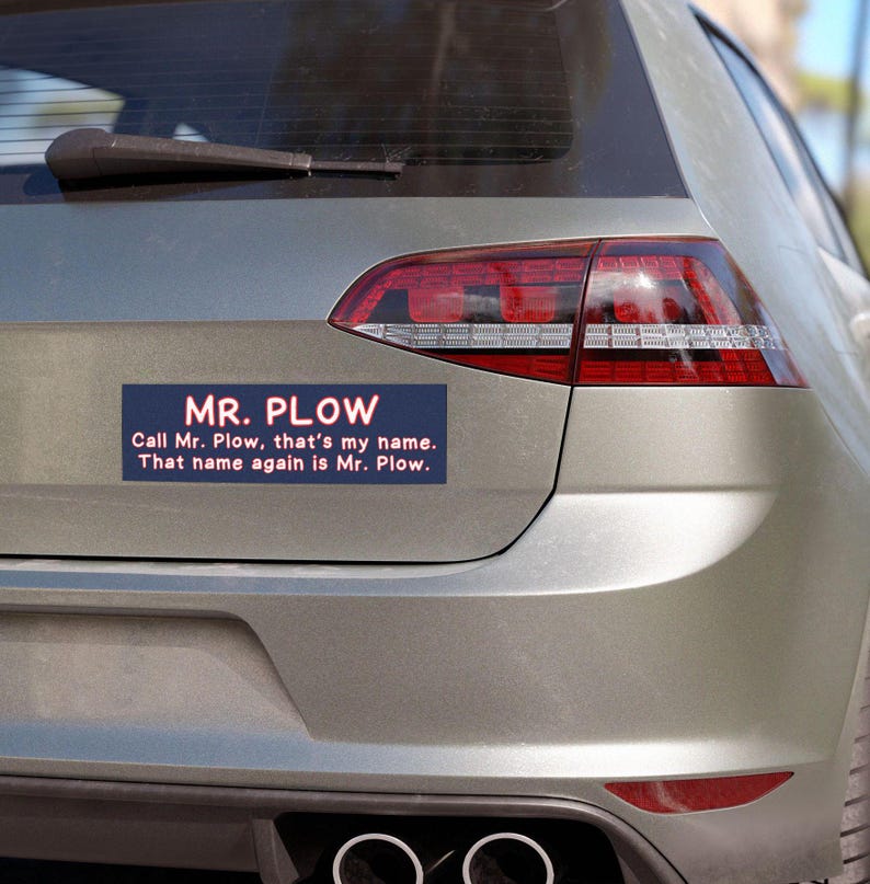 Car Magnet, Mr Plow Commercial Jingle Inspired by the Simpson's Funny ...