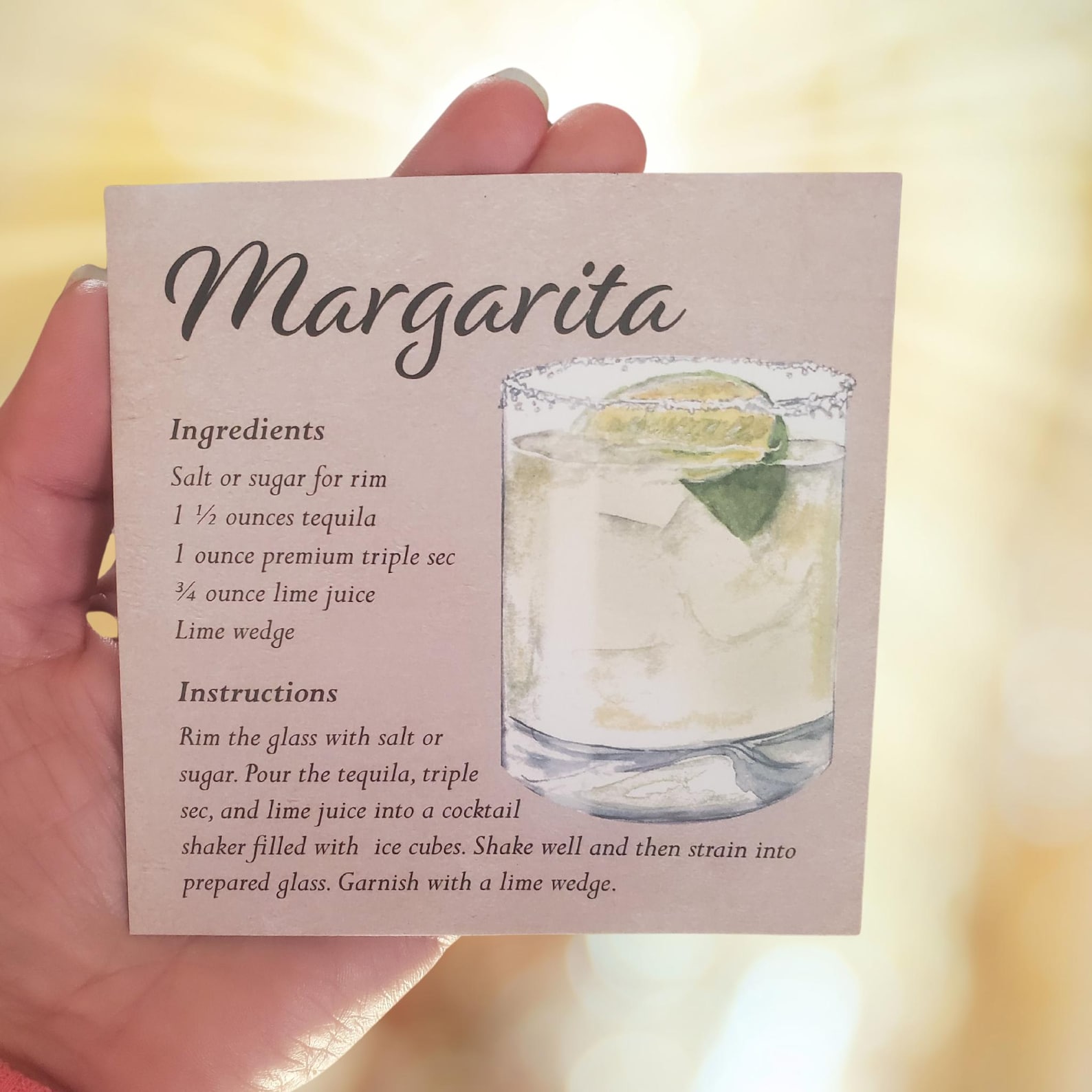 Tequila Cocktail Recipe Magnets - Set of 4 - Etsy