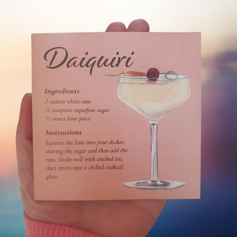 Rum Cocktail Recipe Magnets - Set of 4 - Etsy