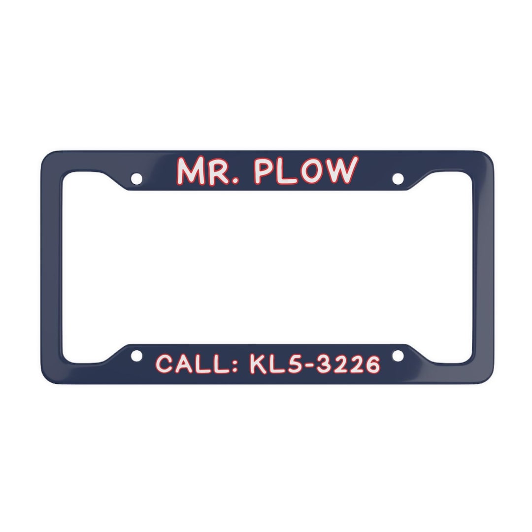 Funny Mr Plow License Plate Frame, Simpsons Gift, Car Accessories ...