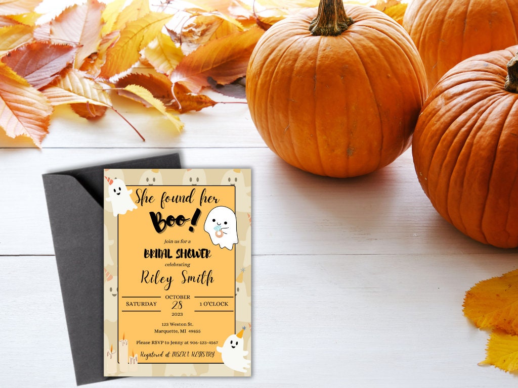 She Found Her BOO Bridal Shower Invitation Customizable - Etsy