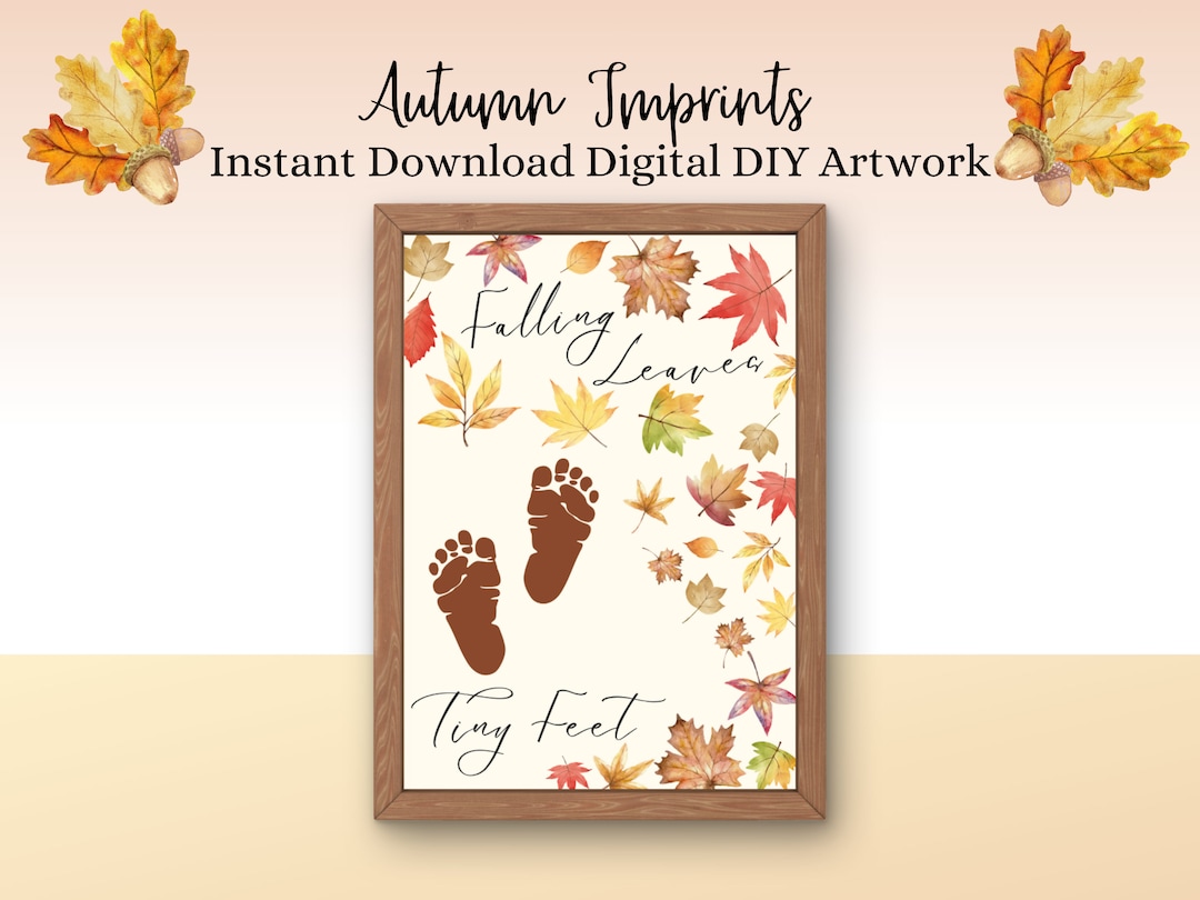 Footprint Art, Fall Art Print, Preschool Fall Printable, Preschool Fall ...