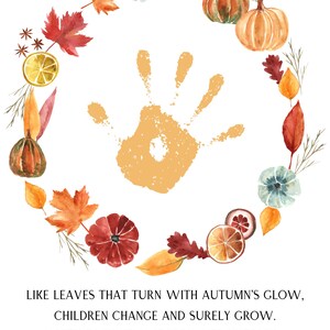 Footprint Art, Fall Art Print, Preschool Fall Printable, Preschool Fall ...