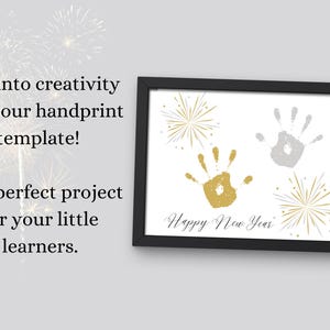 Festive New Year Handprint Art: DIY Keepsake Craft for Kids, Preschool ...