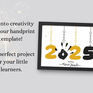 Festive New Year Handprint Art: DIY Keepsake Craft for Kids, Preschool ...