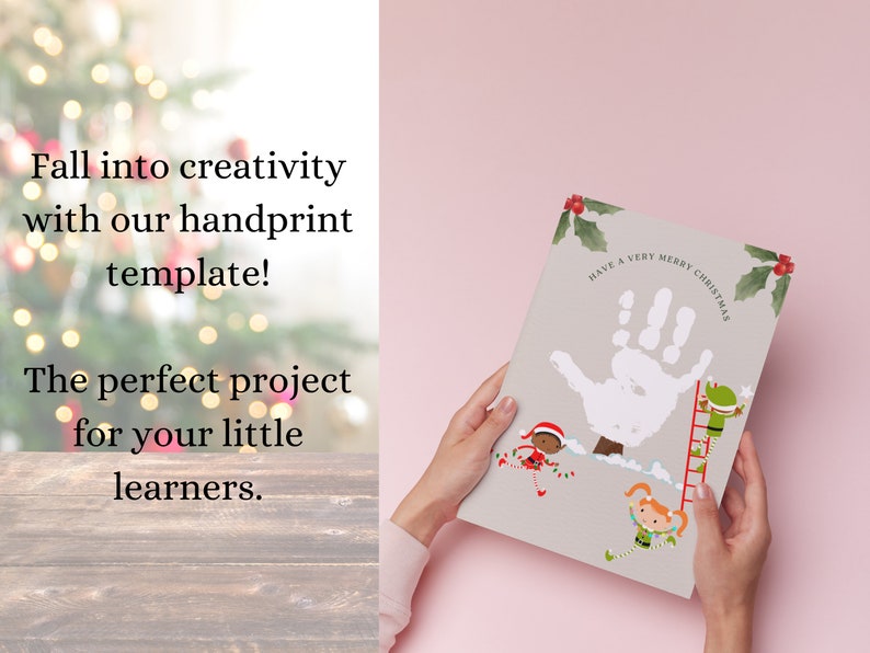 Christmas Handprint Art | Handprint Keepsake, Christmas Kids Craft ...