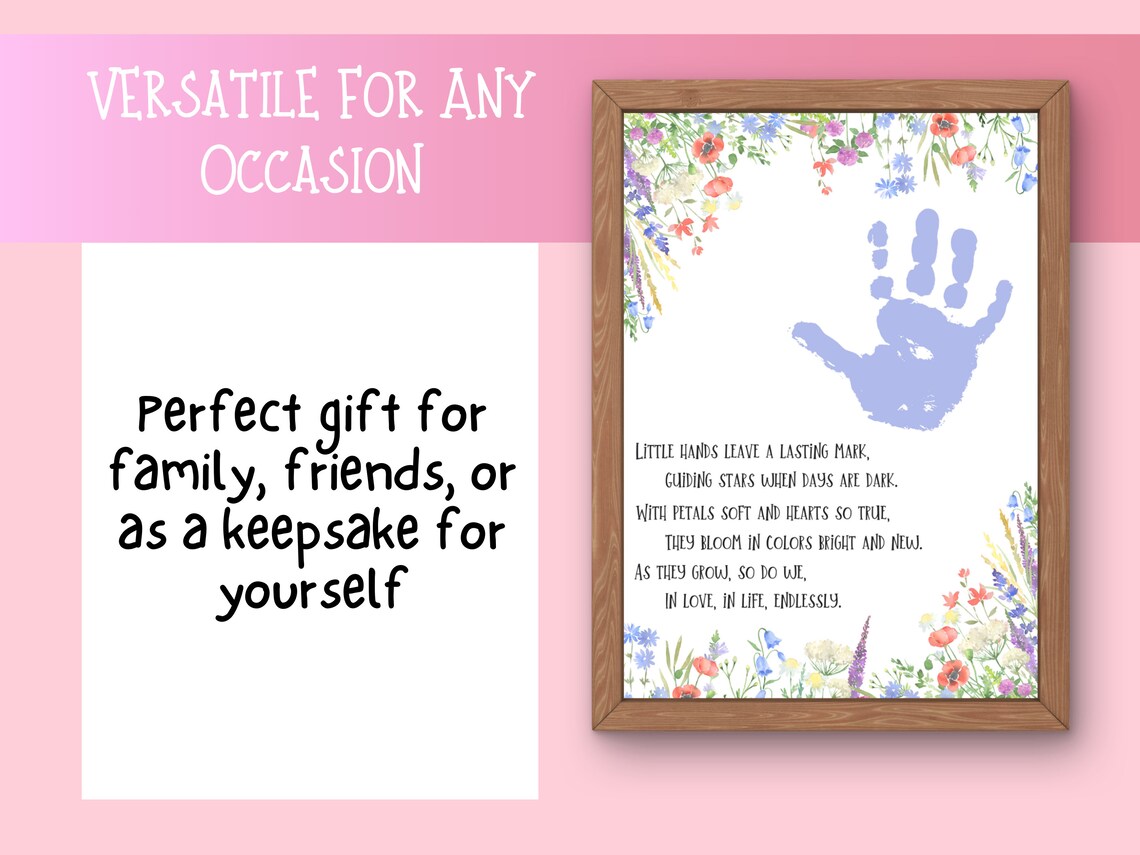 Handprint Baby Keepsake Handprint Craft, Preschool Printables, Baby ...