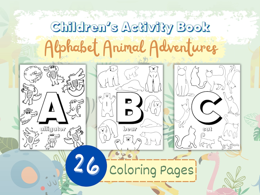 Kid's Activity Pack: Animal Coloring Book Kid's Tracing and Coloring ...