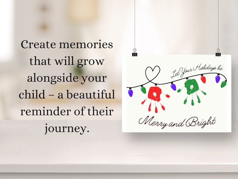 Festive Handprint Art Keepsake: Christmas Kids Craft Printable | Merry ...