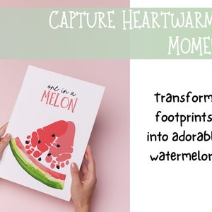 Watermelon Footprint Art: Summer Baby Keepsake (digital Download) - Etsy