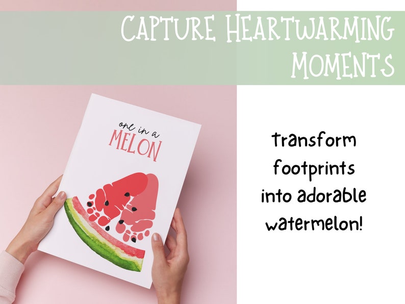 Watermelon Footprint Art: Summer Baby Keepsake (digital Download) - Etsy