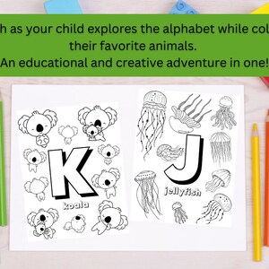Alphabet Animal Adventures: Coloring Pages Alphabet Worksheets, Digital ...
