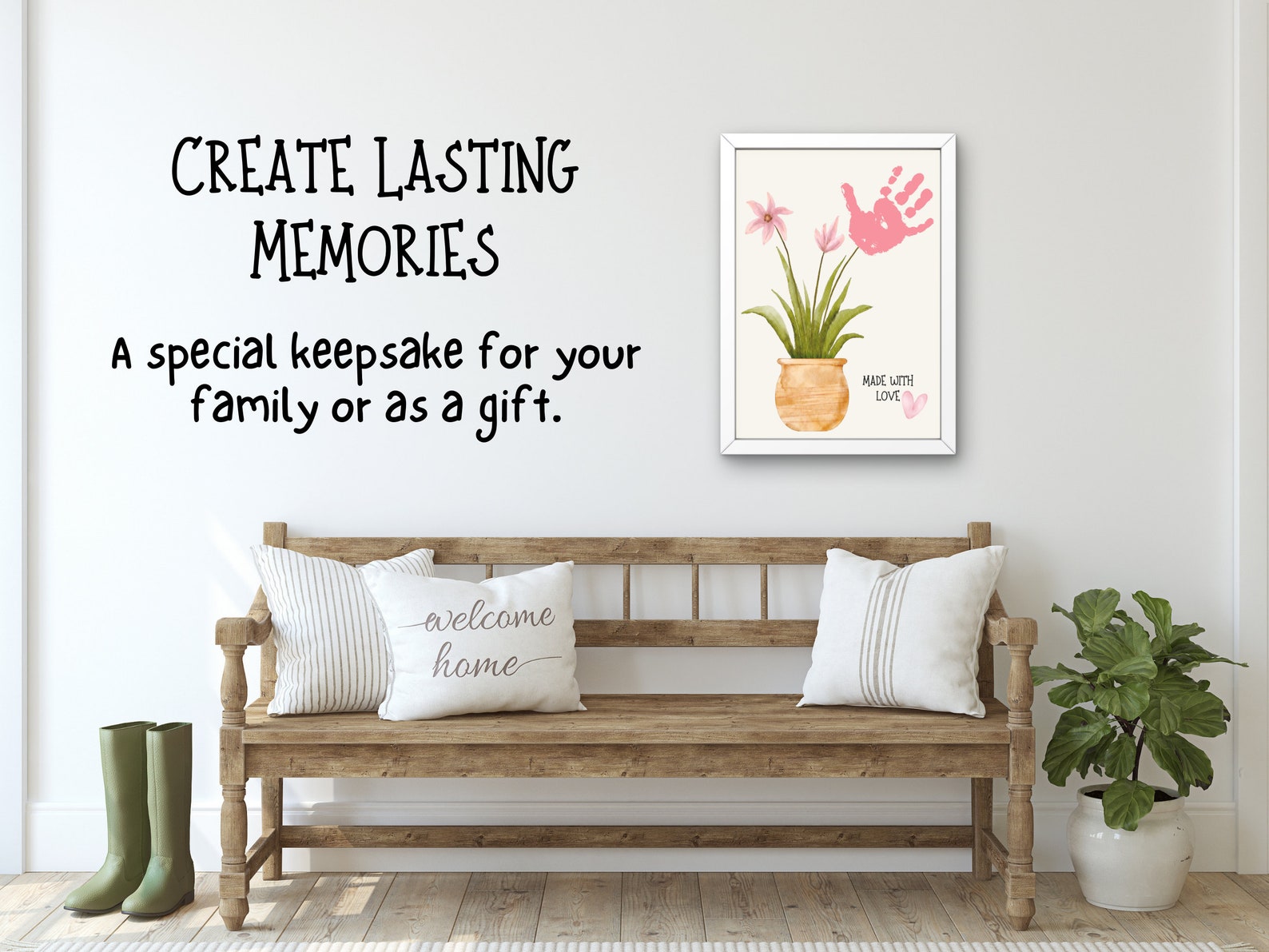 Floral Handprint Art Handprint Craft, Handprint Keepsake, Preschool ...