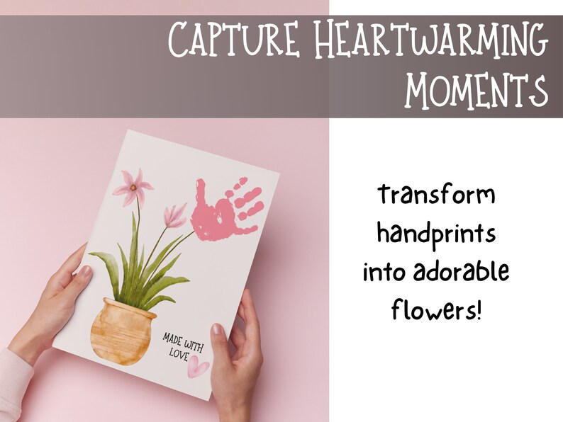 Floral Handprint Art Handprint Craft, Handprint Keepsake, Preschool ...