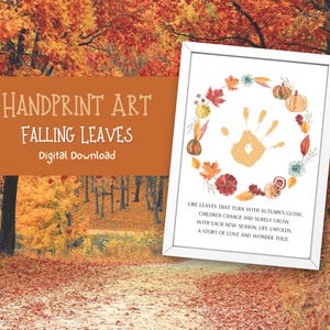 Footprint Art, Fall Art Print, Preschool Fall Printable, Preschool Fall ...