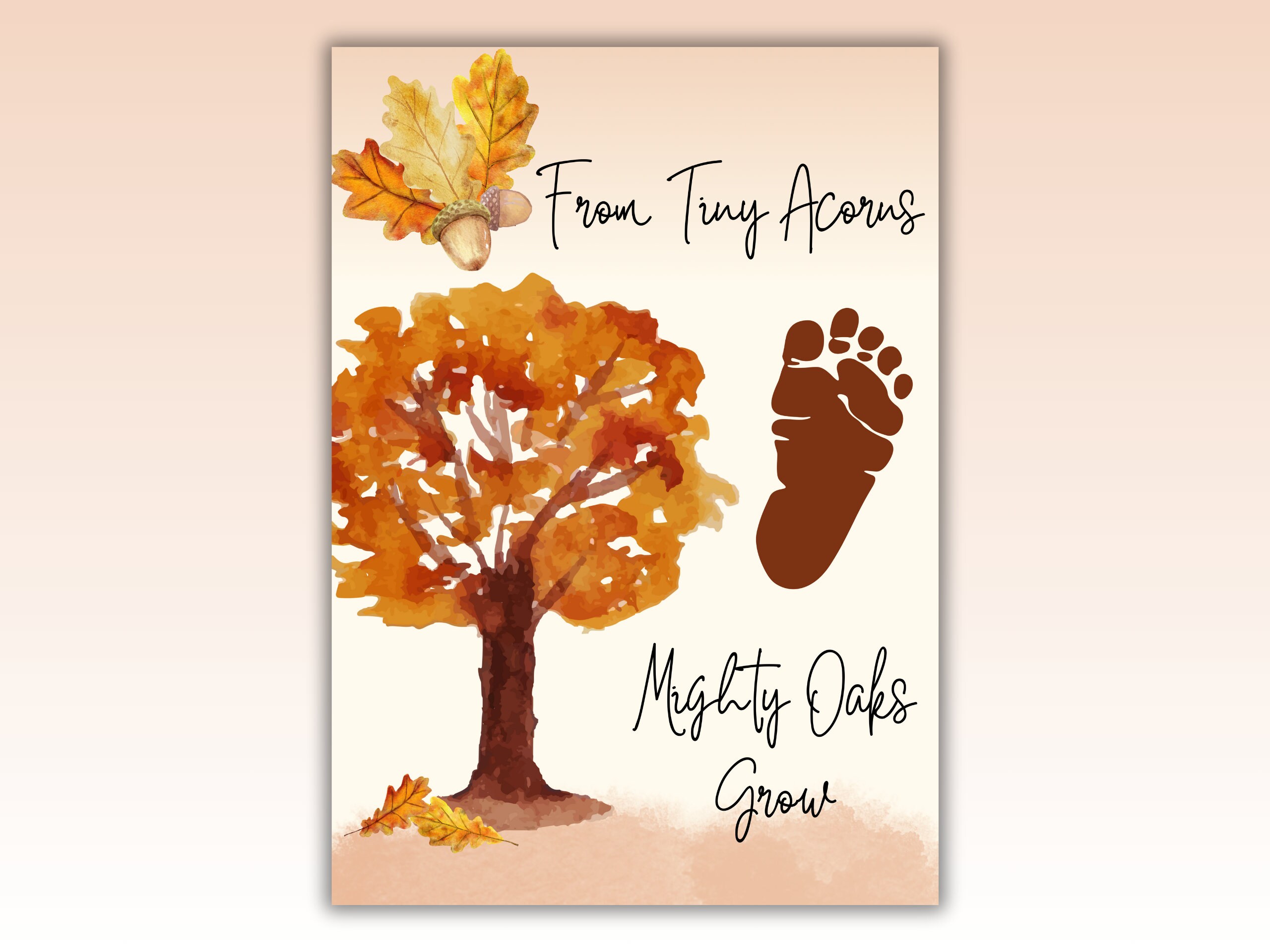 Footprint Art Fall Art Print Preschool Fall Printable - Etsy
