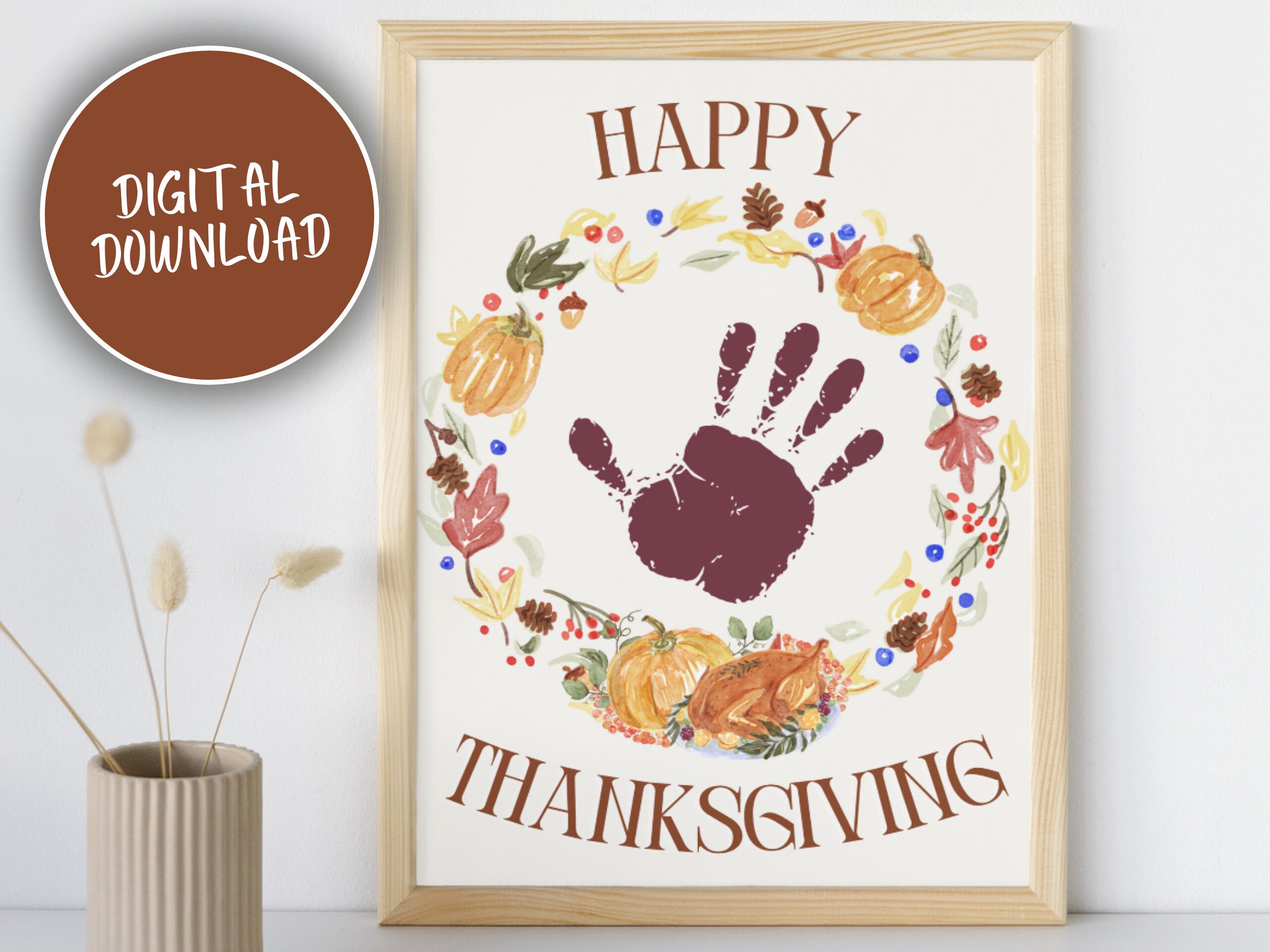 Thanksgiving Handprint Art | Preschool Thanksgiving Printable ...