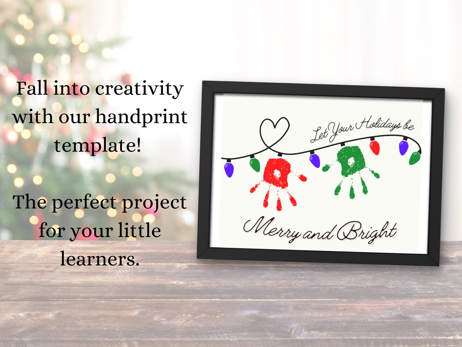 Festive Handprint Art Keepsake: Christmas Kids Craft Printable | Merry ...