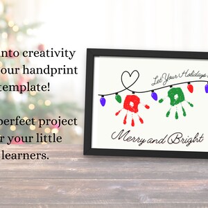 Festive Handprint Art Keepsake: Christmas Kids Craft Printable | Merry ...