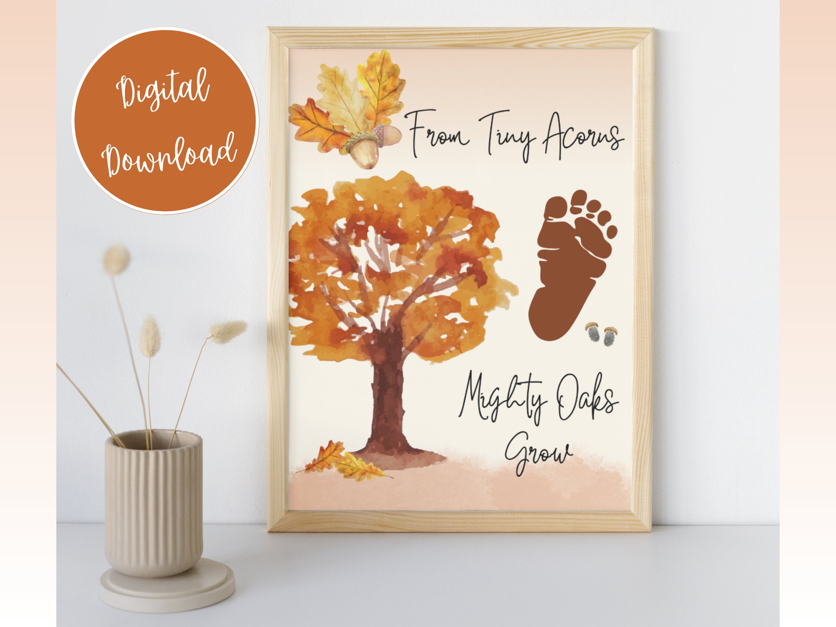 Autumn Footprint Art Print for Kids - Preschool Fall Crafts and ...