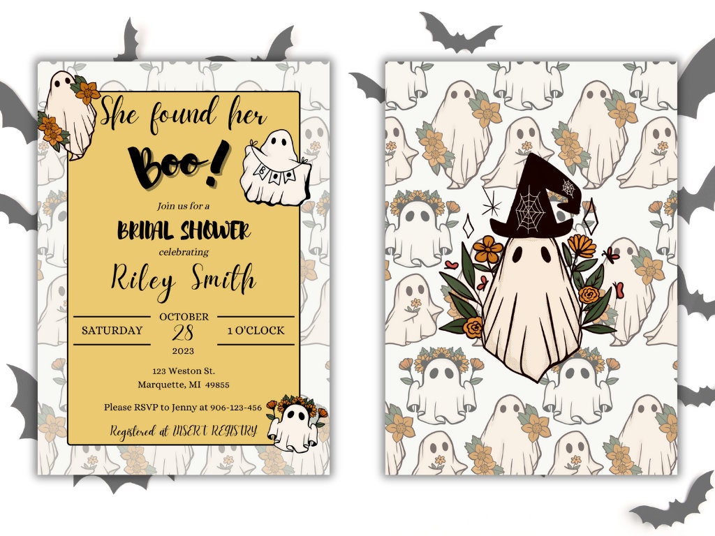 She Found Her BOO Bridal Shower Invitation Customizable - Etsy