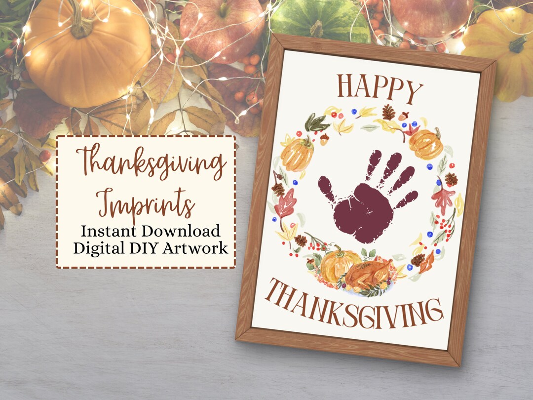 Thanksgiving Handprint Art: DIY Craft Keepsake (digital Download) - Etsy