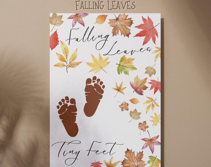 Kids DIY Footprint Art Print for Fall Thanksgiving Crafts and Preschool ...