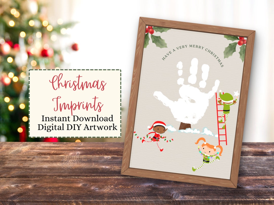Christmas Handprint Art | Handprint Keepsake, Christmas Kids Craft ...
