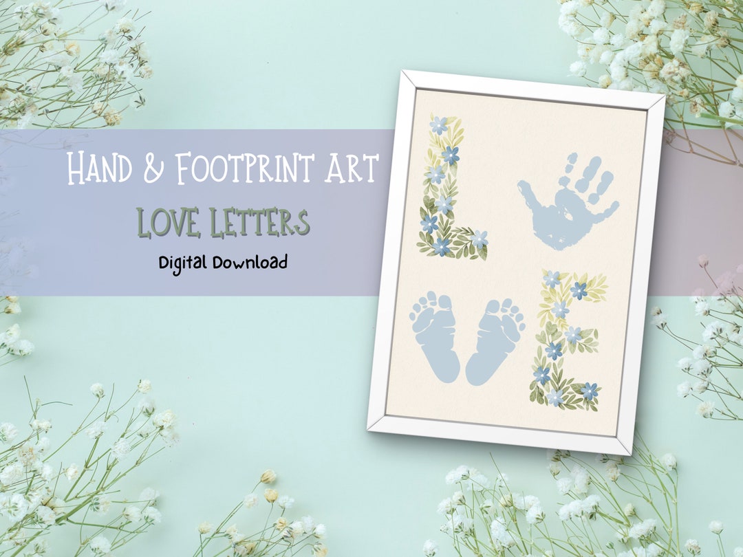 Love Handprint Art | Handprint Craft, Handprint Keepsake, Footprint ...