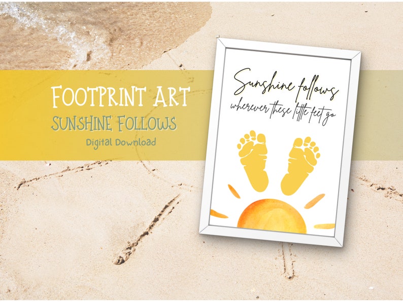 Summer Baby Footprint Keepsake: DIY Craft Kit for Preschool Activities ...