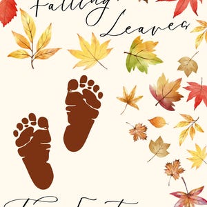 Kids DIY Footprint Art Print for Fall Thanksgiving Crafts and Preschool ...