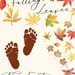 Kids DIY Footprint Art Print for Fall Thanksgiving Crafts and Preschool ...