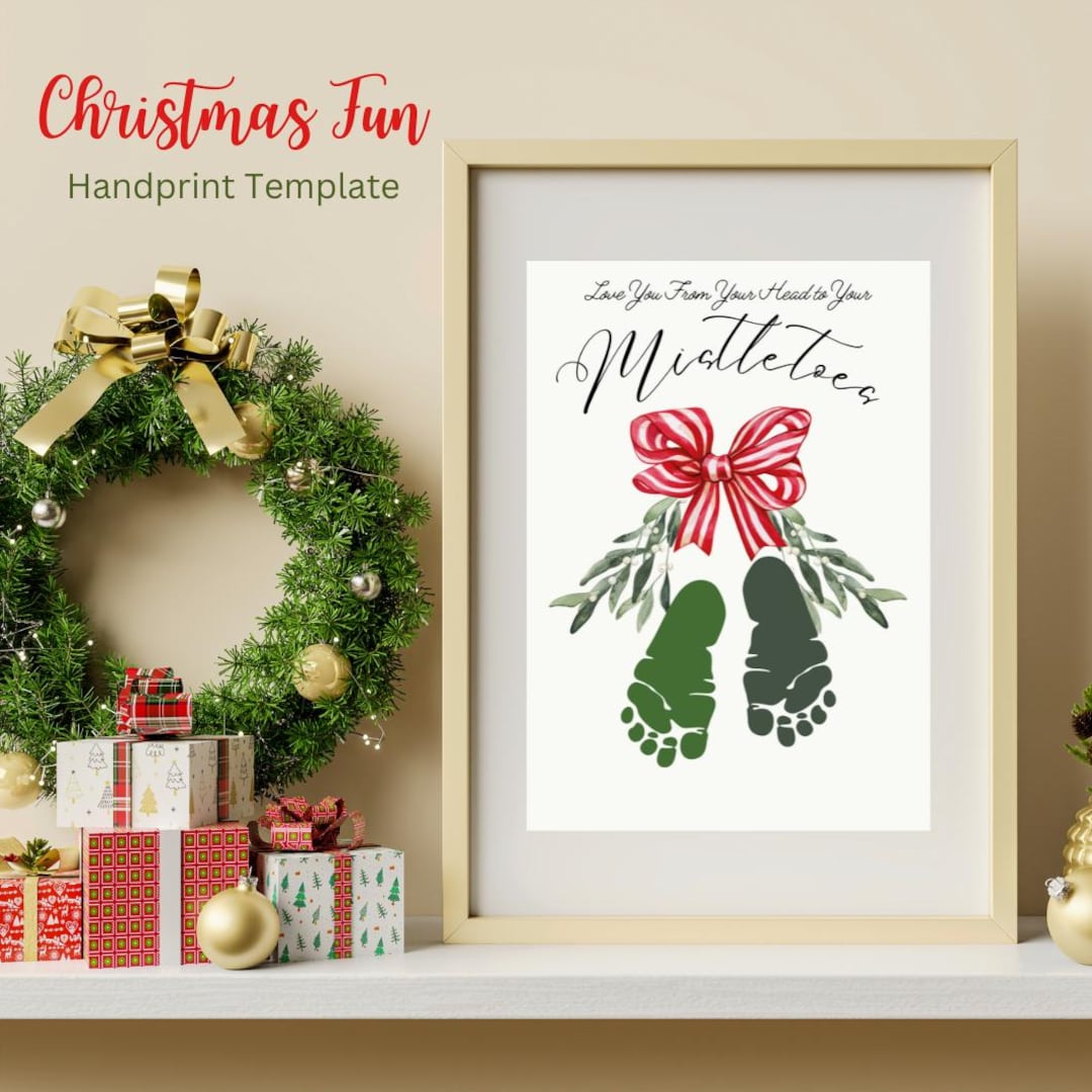 Festive Footprint Art: Christmas Keepsake Craft for Kids, Preschool ...