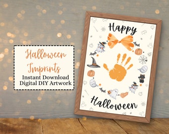 First Halloween Baby Handprint Art - DIY Printable Toddler Keepsake ...