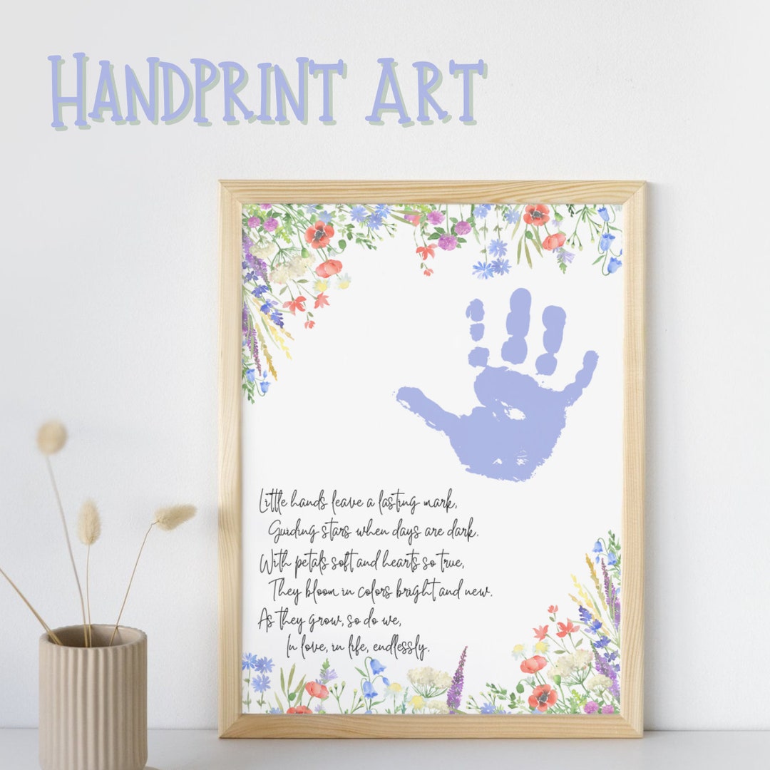 Handprint Baby Keepsake Handprint Craft, Preschool Printables, Baby ...