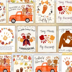 Fall Printable Art Bundle | DIY Handprint Crafts, Keepsake Decor ...
