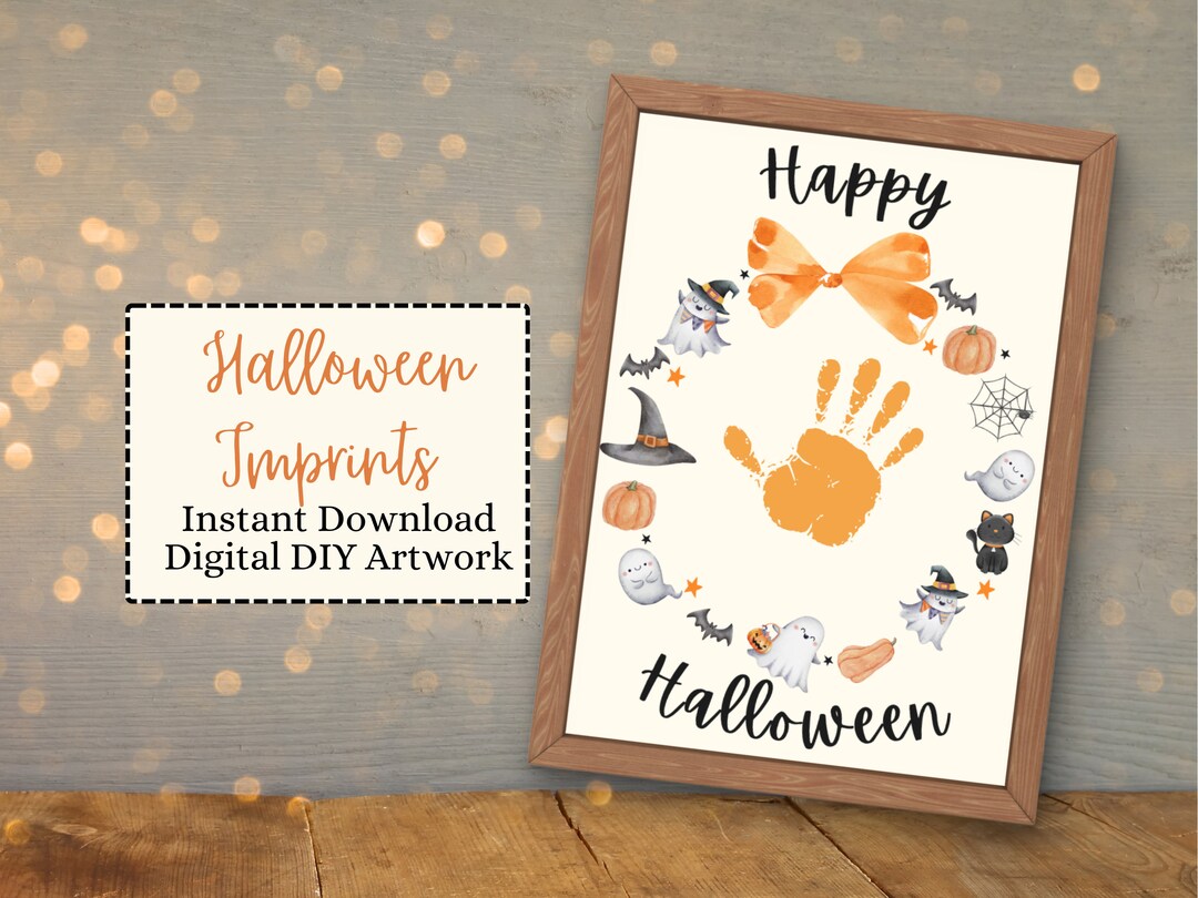 Halloween Handprint Art: DIY Keepsake Decor (digital Download) - Etsy
