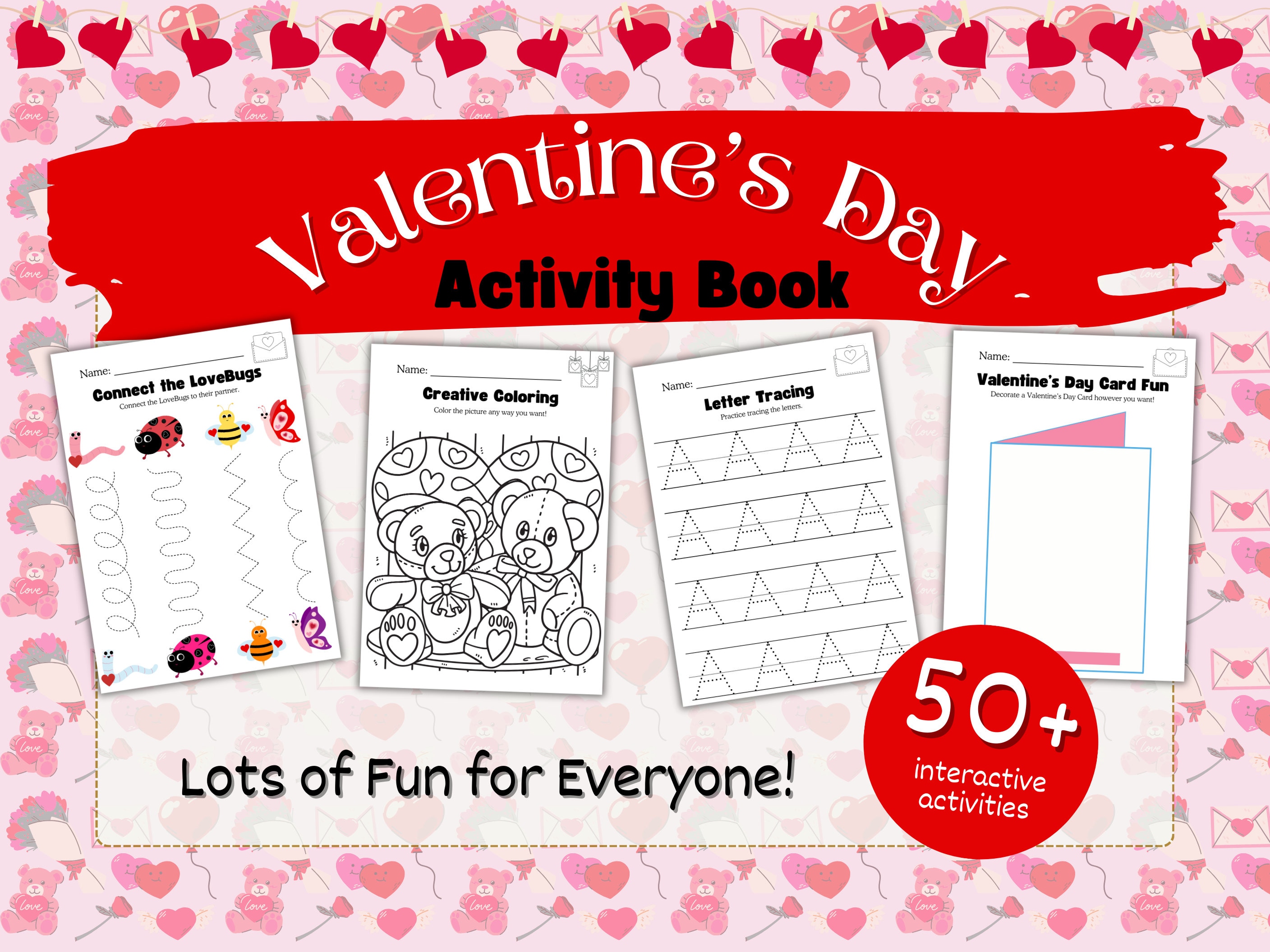 Preschool Valentine Activities Preschool Worksheets, Toddler Busy Book ...