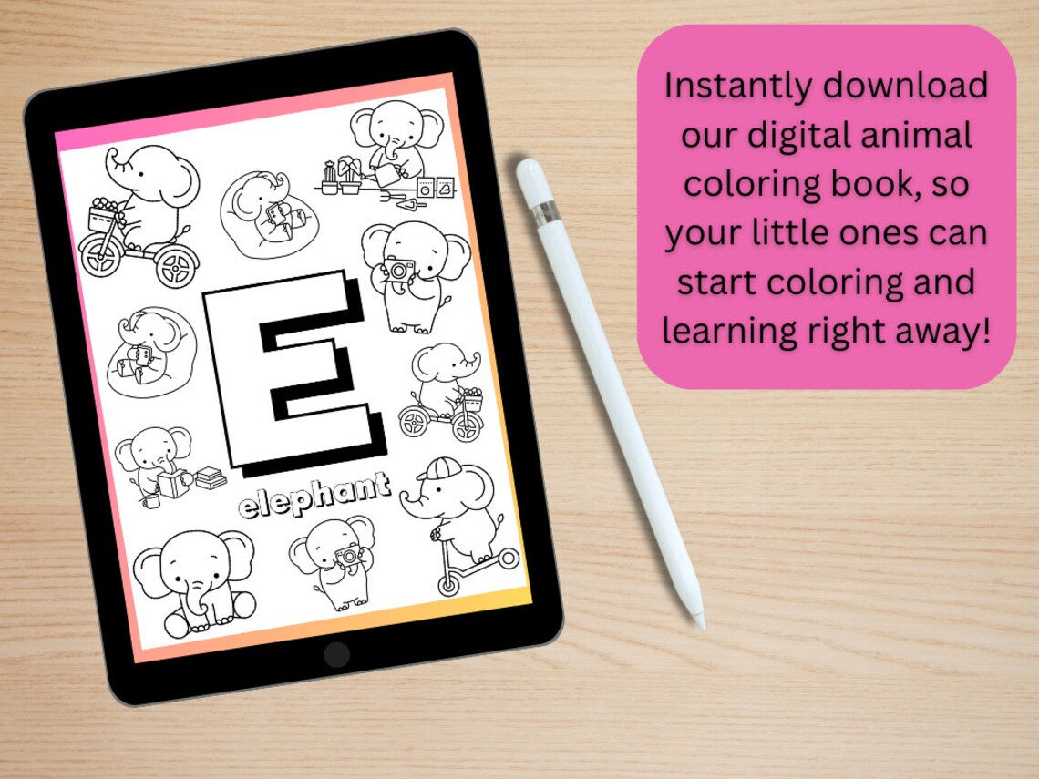 Alphabet Animal Adventures: Coloring Pages Alphabet - Etsy