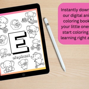 Alphabet Animal Adventures: Coloring Pages Alphabet Worksheets, Digital ...