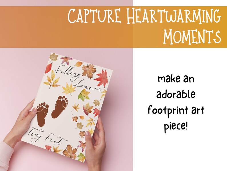 Kids DIY Footprint Art Print for Fall Thanksgiving Crafts and Preschool ...