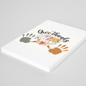 Give Thanks Handprint Art | Handprint Keepsake, Thanksgiving Kids Craft ...