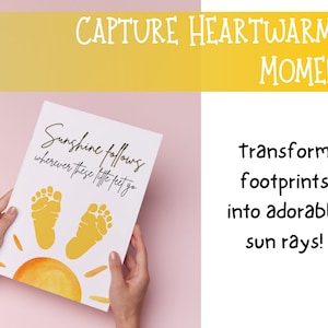 Summer Baby Footprint Keepsake: DIY Craft Kit for Preschool Activities ...