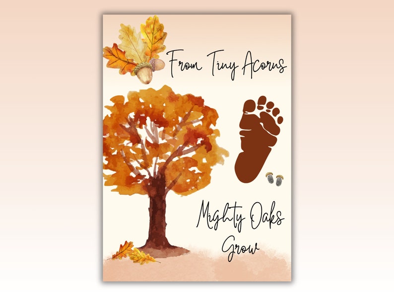 Footprint Art, Fall Art Print, Preschool Fall Printable, Preschool Fall ...